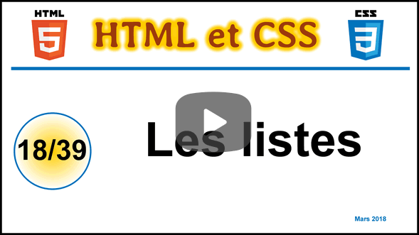 Les listes à puces en HTML et en CSS